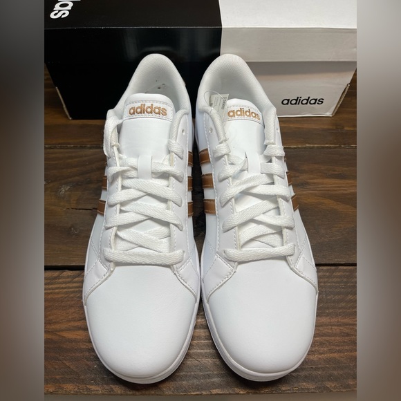 adidas | Shoes | Adidas Baseline K Whitegold Court Shoes | Poshmark